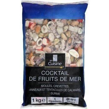 Cocktail de fruits de mer 1 kg - Surgelés – Marseille Pizza Fournitures